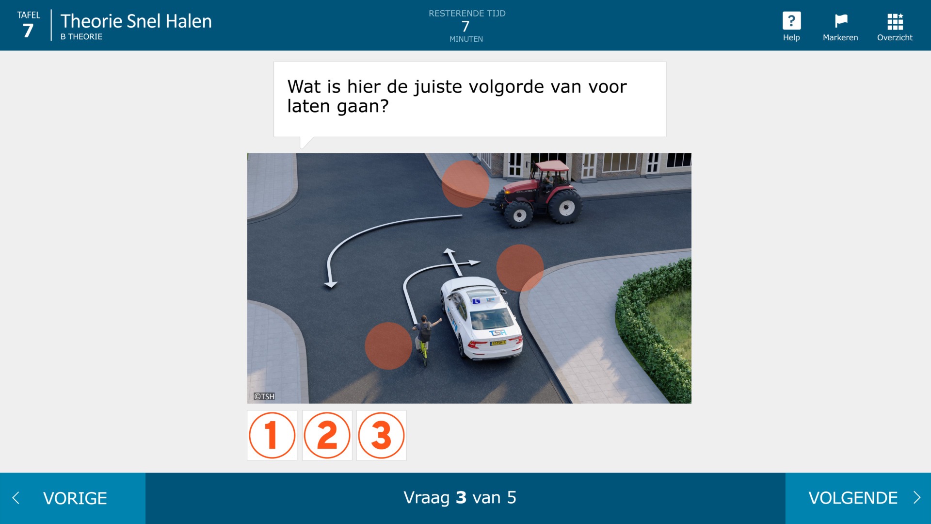 Voorrang verlenen: gelijkwaardig kruispunt gratis oefenen