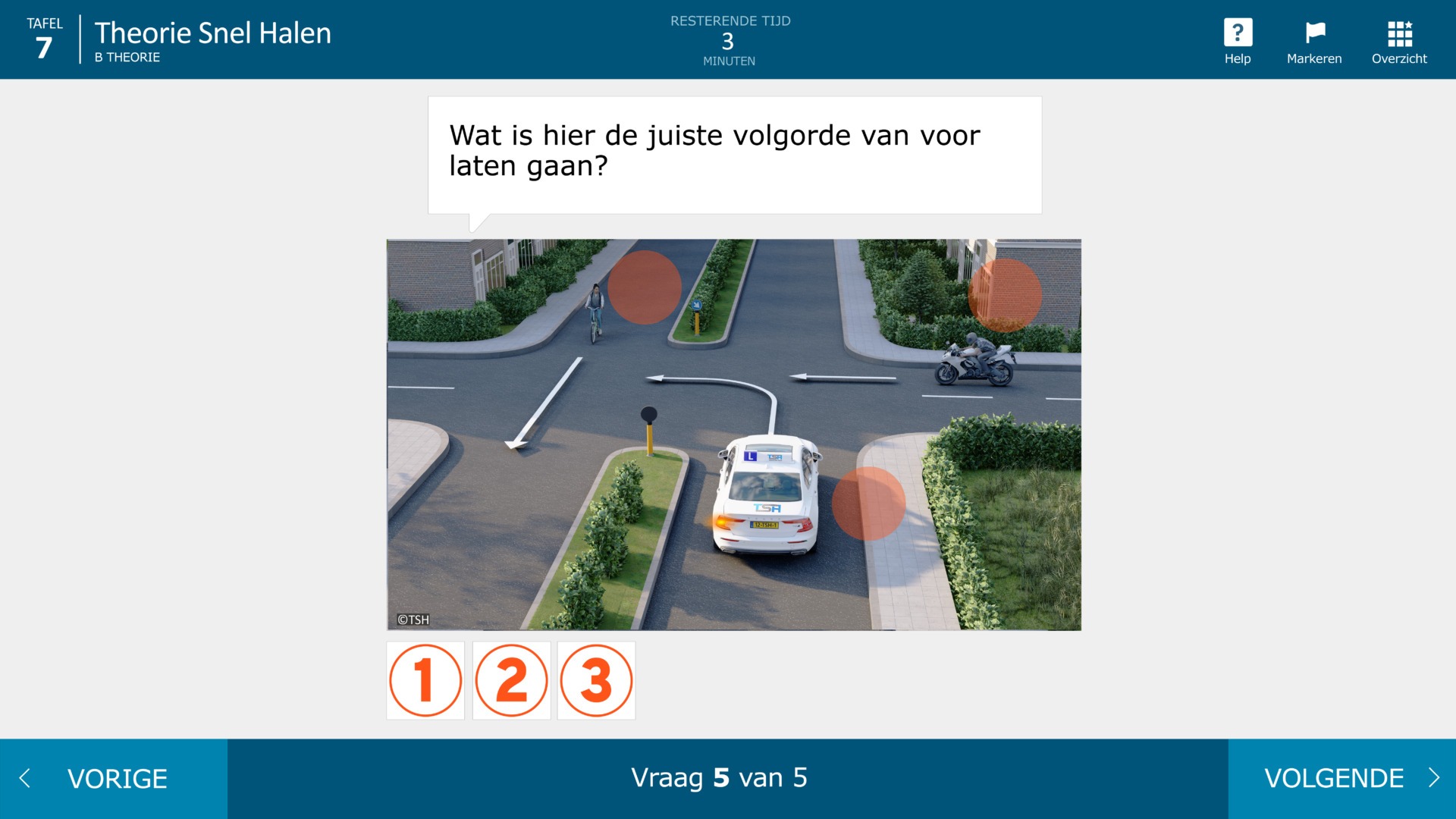 Voorrang verlenen: gelijkwaardig kruispunt gratis oefenen